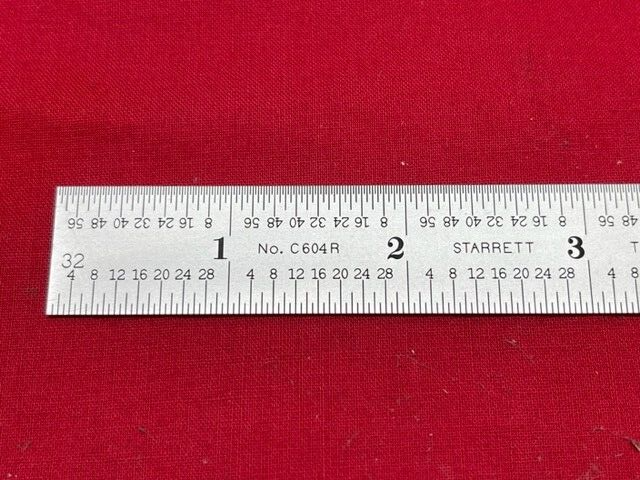 Starrett C604R-6 Spring-Tempered Steel Rule with Inch Graduations IN ...