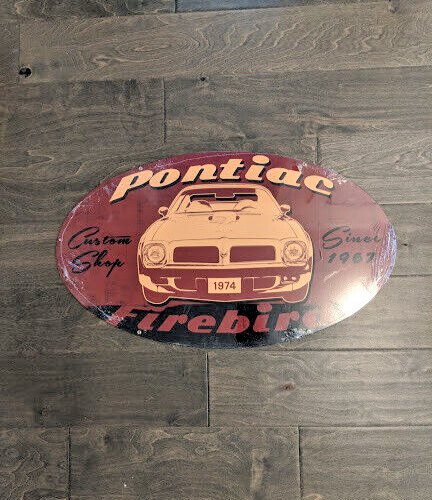 24" PONTIAC 74' Firebird car 1967 retro USA STEEL plate display 3D ad ...