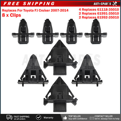 8 Pcs For Toyota FJ Cruiser Upper Panel Front Fender Moulding Clip ...