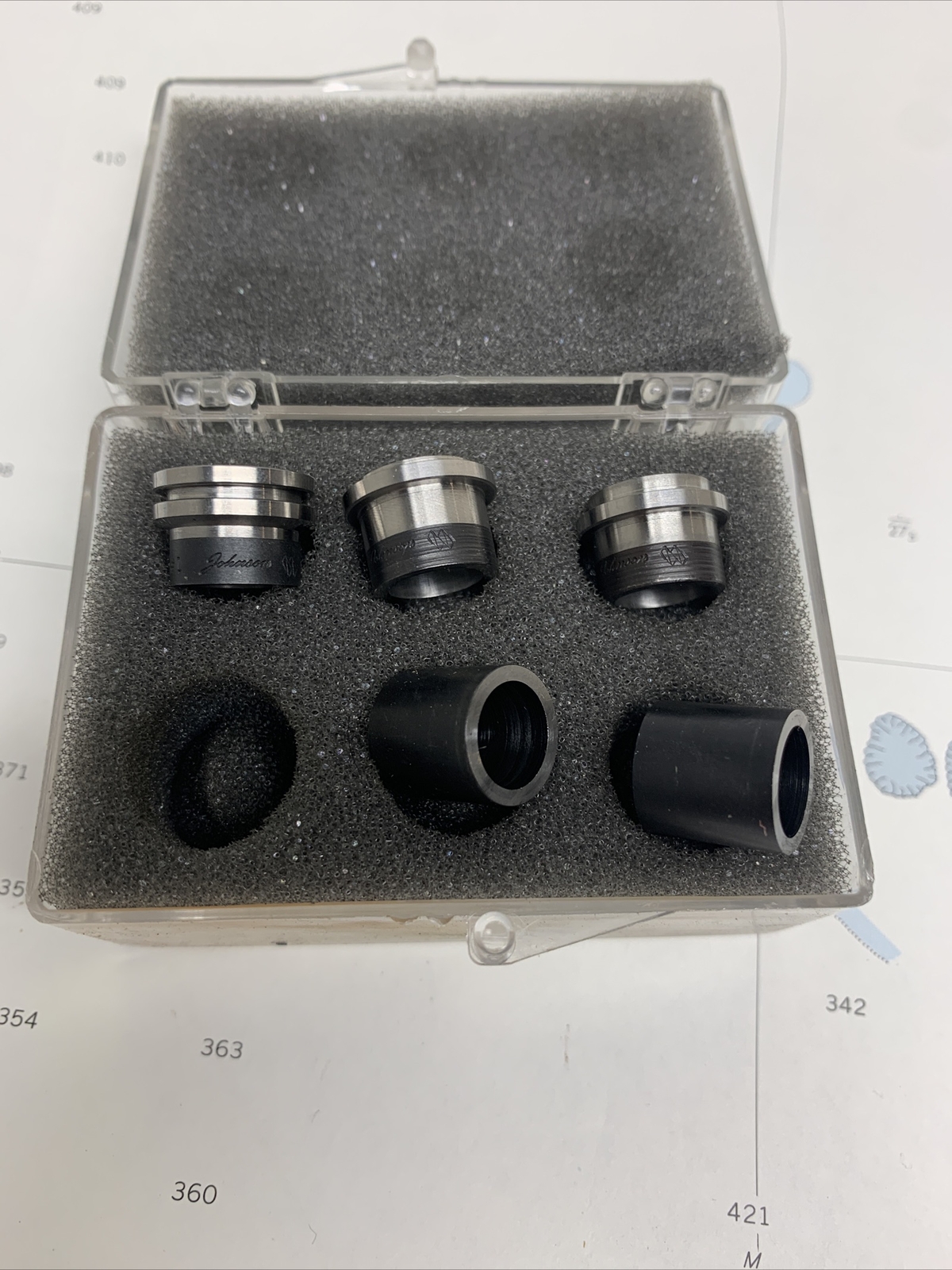 8 TPI CNPLT JOHNSON GAGE TRI-ROLL THREAD COMPARATOR ELEMENT PLT #1 2 3 ...