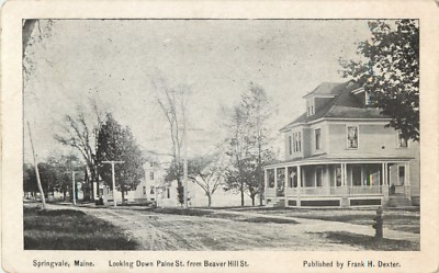 Looking Down Paine Street, From Beaver Hill Street, Springvale, Maine ...