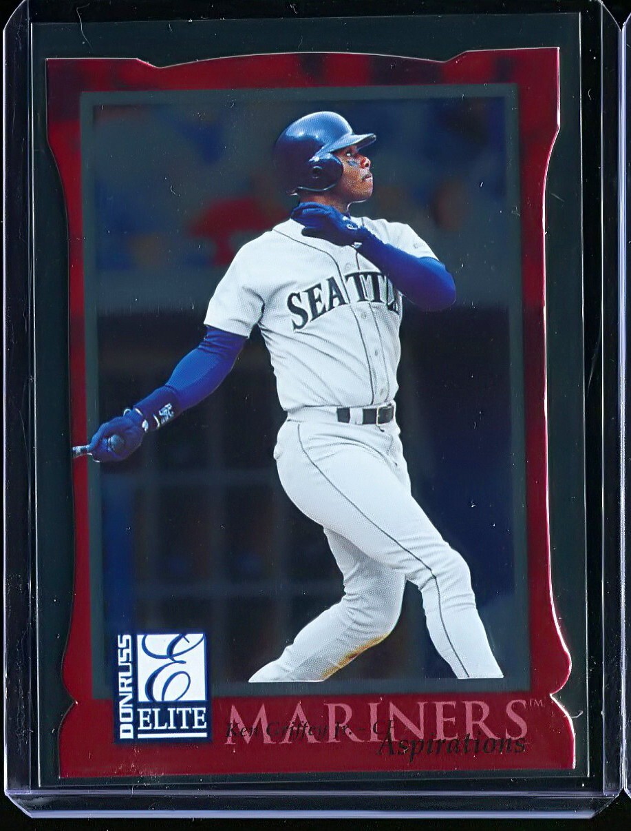 KEN GRIFFEY JR 1998 DONRUSS ELITE ASPIRATIONS DIE CUT #1 PRINT RUN /750 ...
