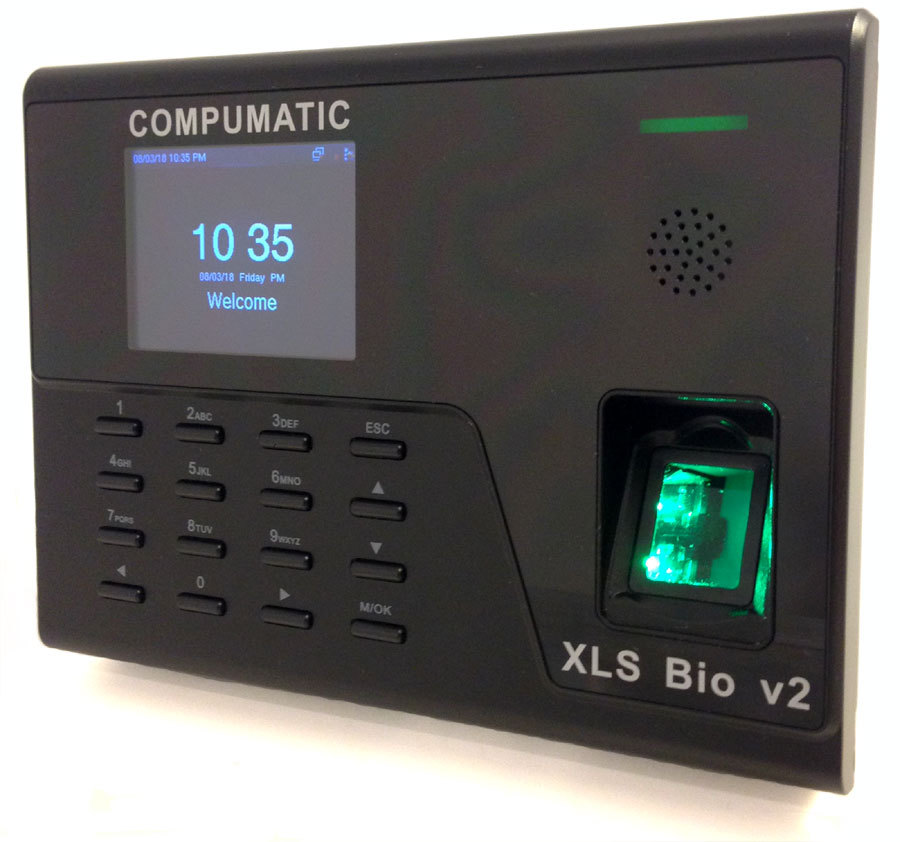 NEW Compumatic XLS Bio v2 Biometric Fingerprint Time Clock System w/ WiFi TCP/IP 812183030381 | eBay