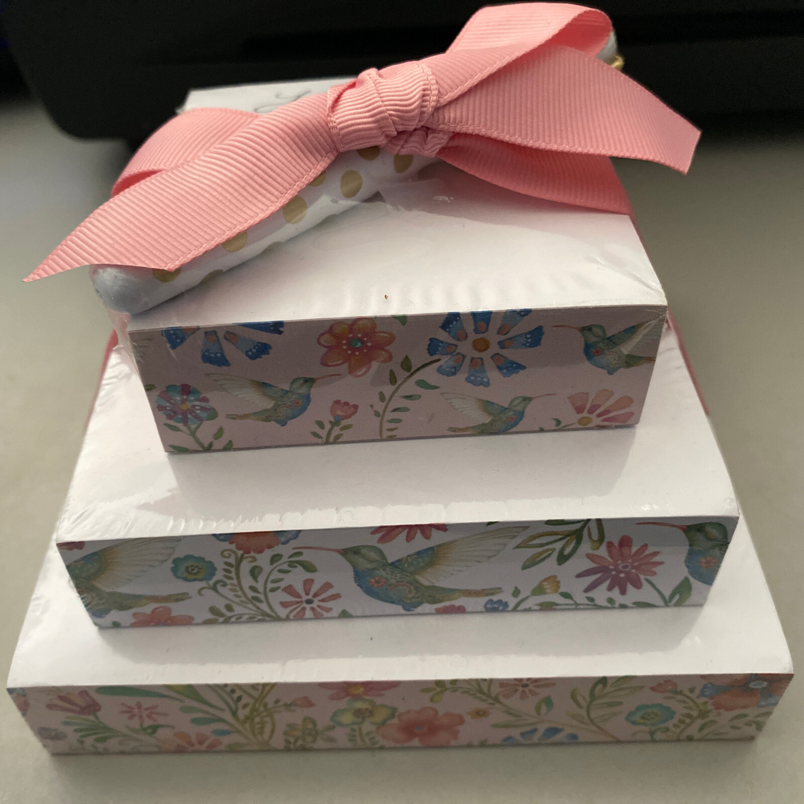 Lady Jayne Ltd. Tower Of Notes With Pen Birds Flower Garden | eBay
