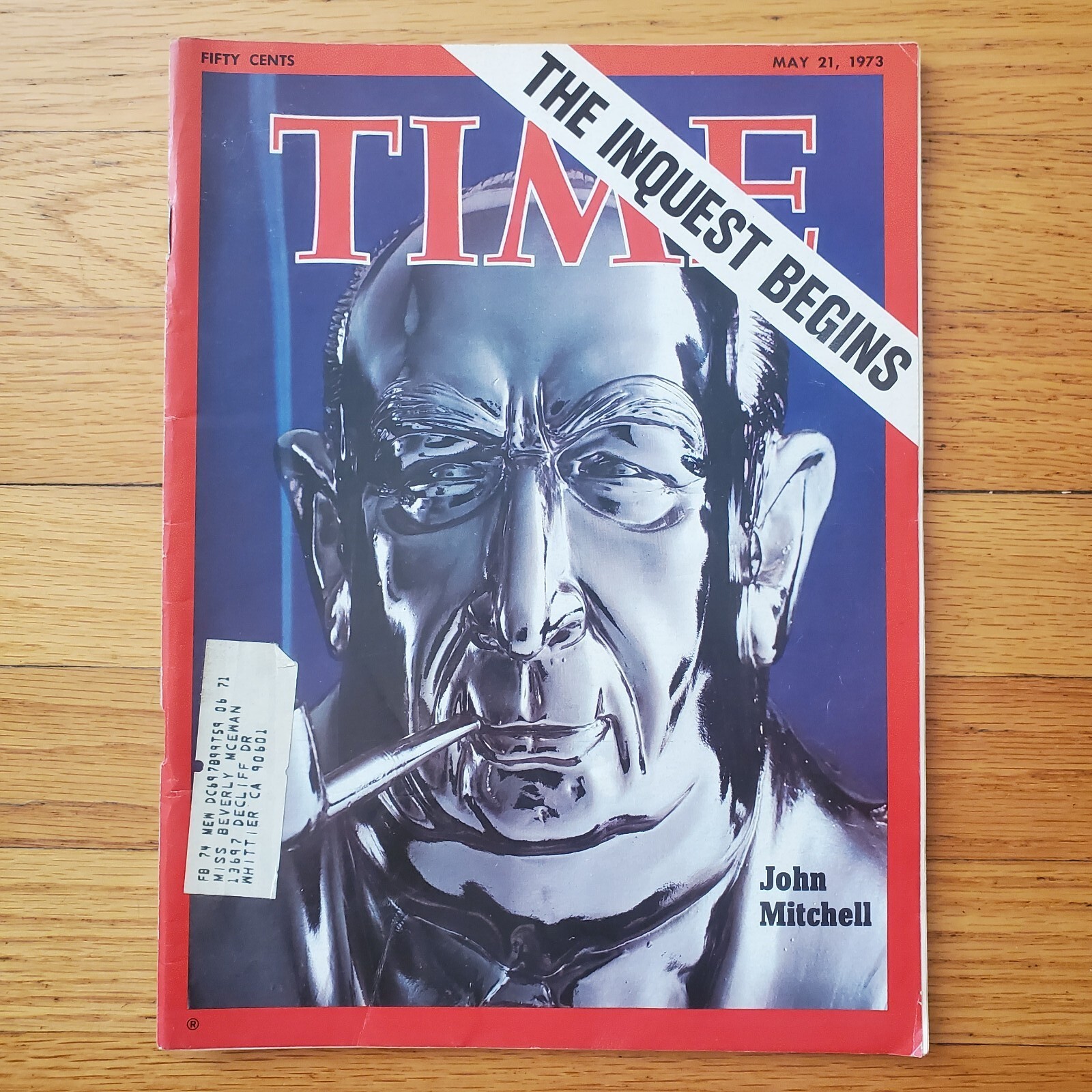 Time Magazine Watergate Scandal Inquest John Mitchell Atty General May ...