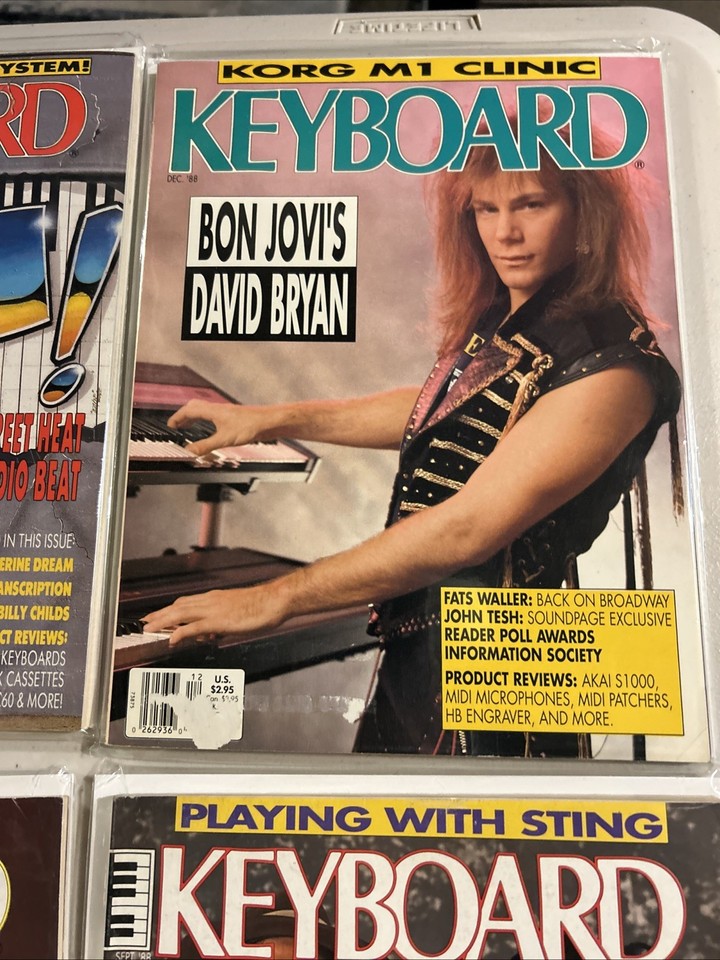 Keyboard Magazine 88-89 Lot Of 14-K. Emerson, S. Copeland, David Bryan ...
