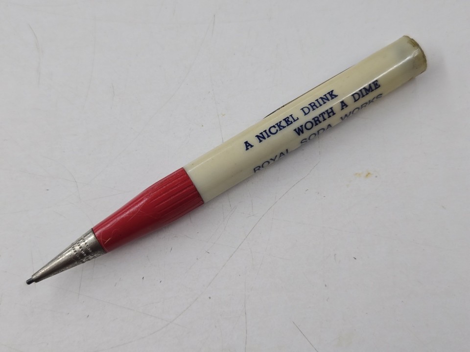 Vintage Pepsi Royal Soda Works Mechanical Pencil. Broken Bottle Topper ...