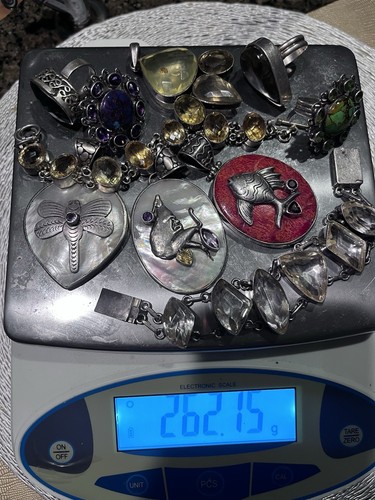 Scrap Sterling Silver Jewelry Lot, Scrap, Repair or Wear 262 grams | eBay