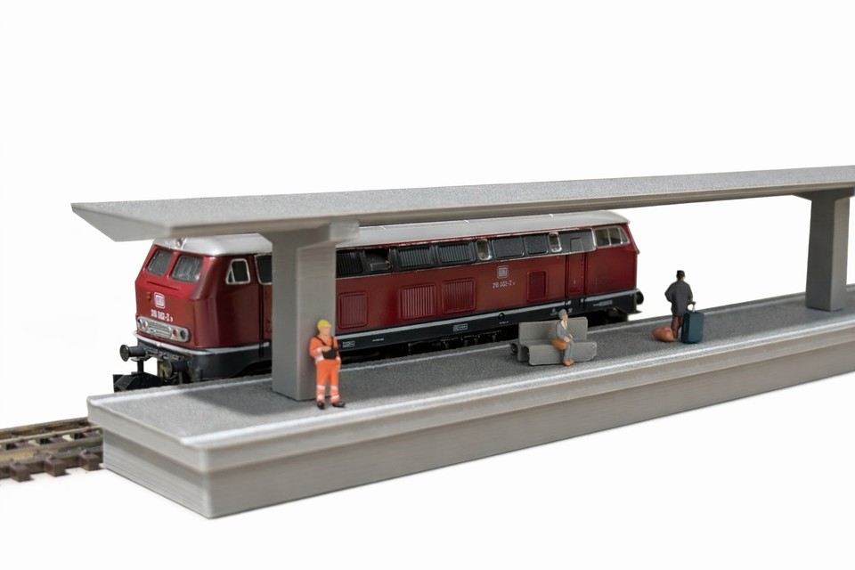Bahnsteig mit Dach - Bahnhof– Spur N – Modelleisenbahn – Neu | eBay.de