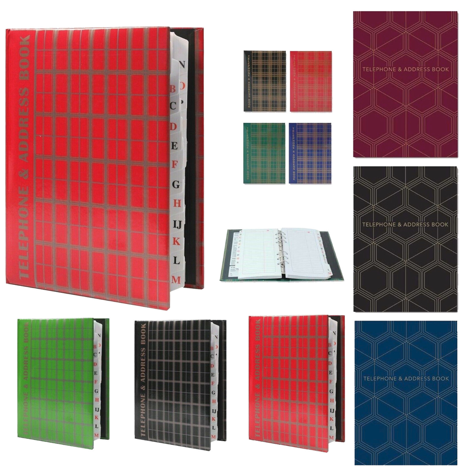 Telephone Address Book with Alphabet Index A-Z Organizer Contacts Phone ...