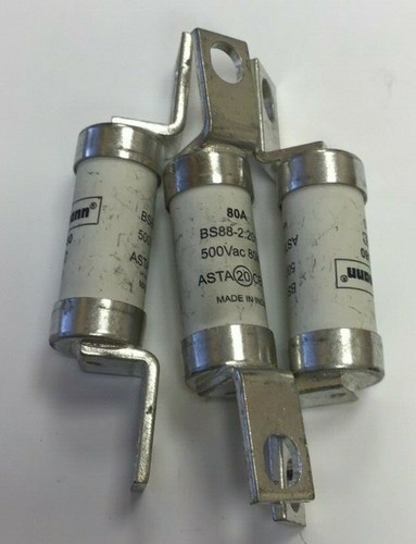 CE080 (TCP80) BUSSMANN X3 80A HRC FUSE BS88 INDUSTRIAL FUSE LINK (1092 ...