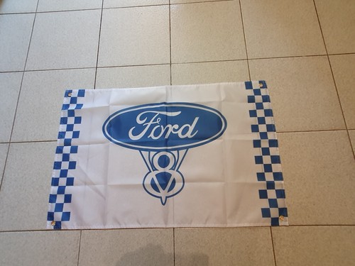 FORD V8 RETRO MOTORING BANNER....MEASURING 90CM X 60CM | eBay