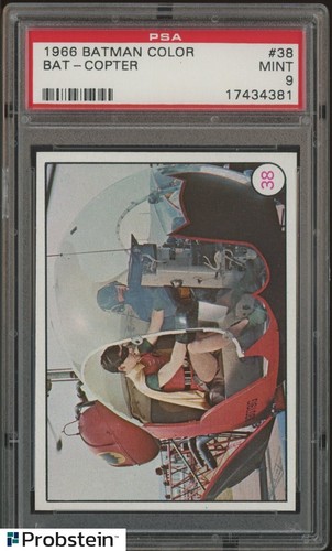 1966 Topps Batman Color #38 Bat-Copter PSA 9 MINT " POP 11, 1 HIGHER ...