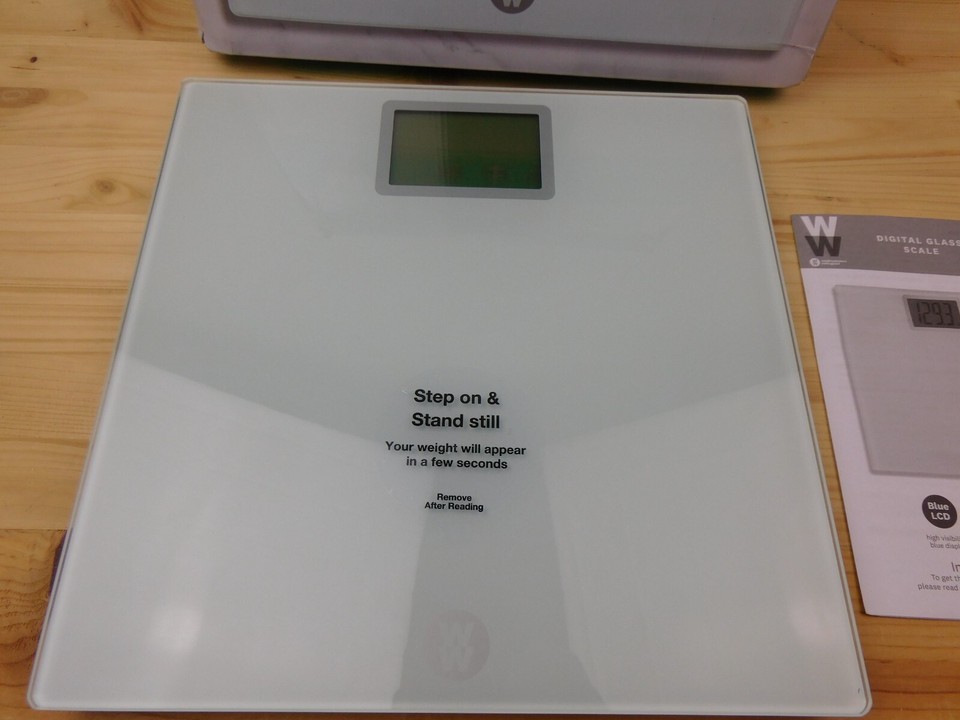 WW Weight Watchers By Conair Digital Scale Glass Bathroom Scale Up to 400 lb | eBay