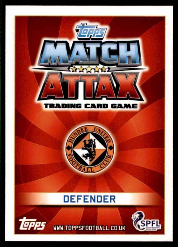 Match Attax 2016-2017 SCOTTISH Mark Durnan Dundee United Star Player No ...