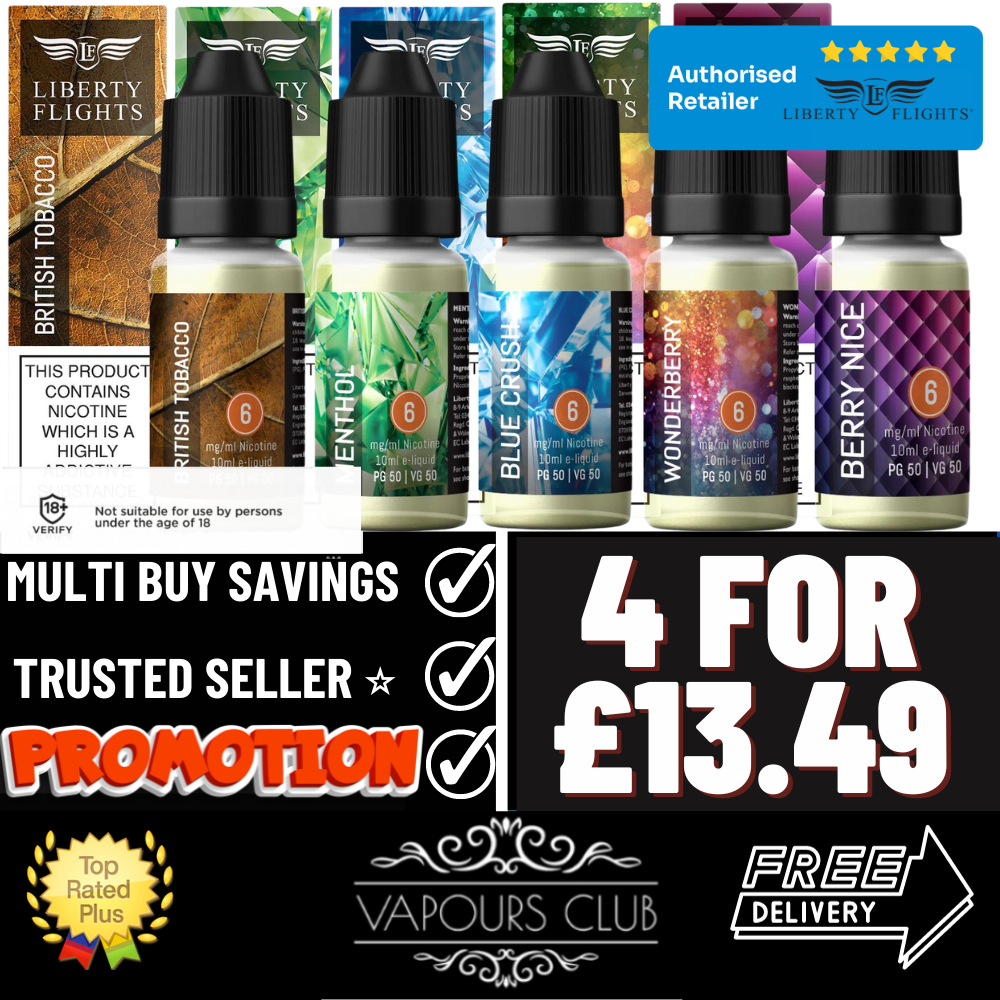 Liberty Flights E Liquid | *** ANY 4 FOR £13.49 *** | All Flavours | XO UK Vapes | eBay