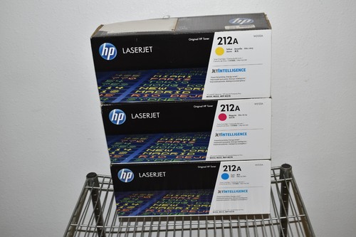 HP Toner FULL COLOR SET -212A SET C,M,Y -W2123A -W2121A- W2122A- NEW ...