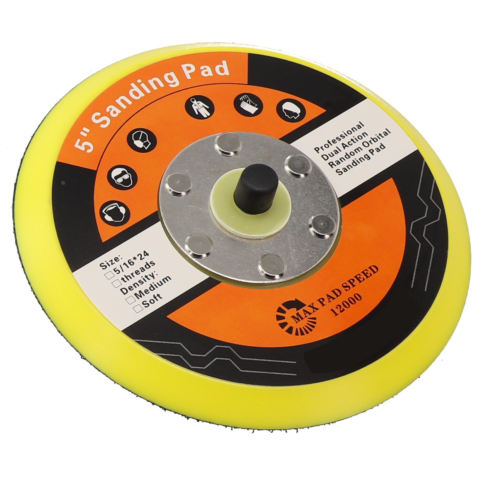 Smooth Sanding 5 inch Sanding Pad for DA Polish Backing Plate Hook and ...