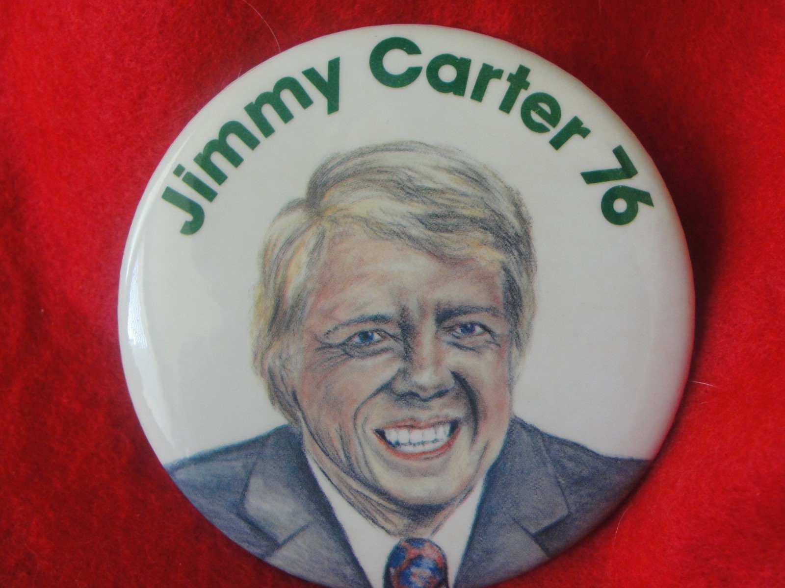 Jimmy Carter Pin Back Button - 1976 - "Jimmy Carter 76" | eBay