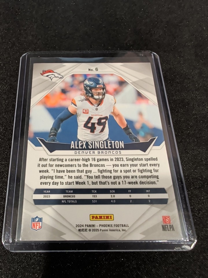 2024 Panini Phoenix - Alex Singleton #6 Sparkle | eBay