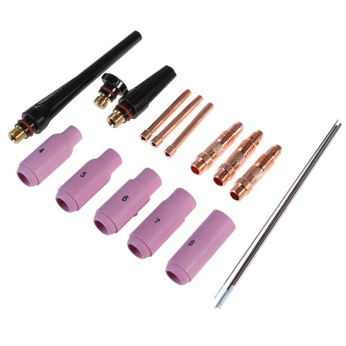 17 Pcs Argon Arc Welding Accessories Stubby Gas Lens Kit Tig Cups Torch Parts | eBay