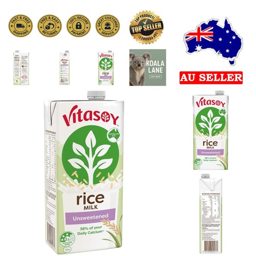 Nutrient-Dense Unsweetened Rice Milk, 12 x 1L Packs, Ideal for Diets ...