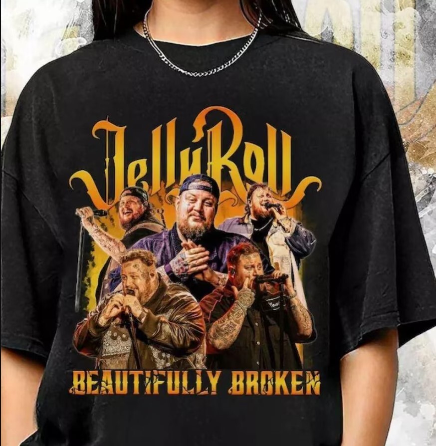 Jelly Roll Rapper Shirt, Beautifully Broken Shirt, Jelly Roll Tour ...