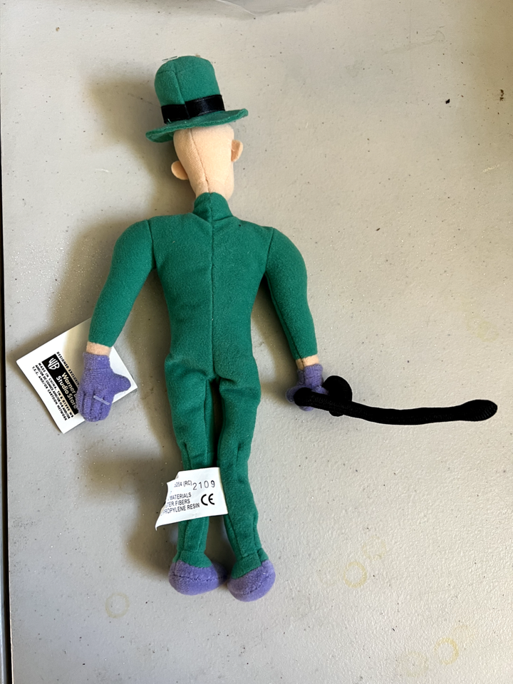 1999 Warner Bros WB Store - Batman The Riddler Bean Stuffed Doll W ...