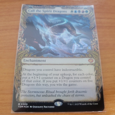 Call The Spirit Dragons MTG Mythic Showcase Foil 309 Tarkir Dragonstorm ...