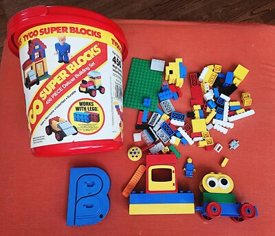 Vintage Tyco Super Blocks & Other Mixed Lot W/Original Tub W/Vintage ...