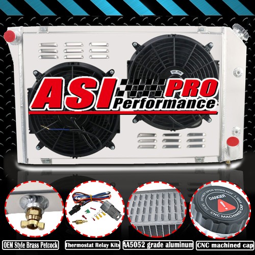 4 ROW Radiator+Shroud Fan For 1977-1982 Chevrolet Corvette C3/350 305 ...