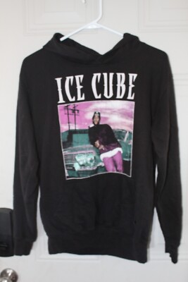 Ice Cube Hoodie Size Med Black Graphic Cotton Pocket Drawstring Hip Hop ...
