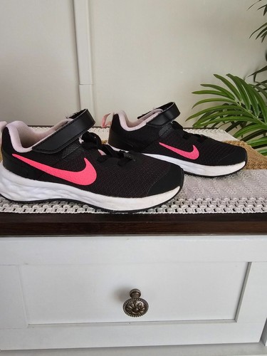 little girls size 11 Nike revolution 6 pink and black | eBay