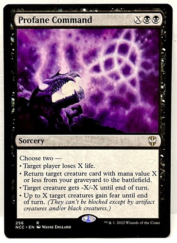 MTG -Profane Command - #256-Commander: Streets of New Capenna - Regular ...