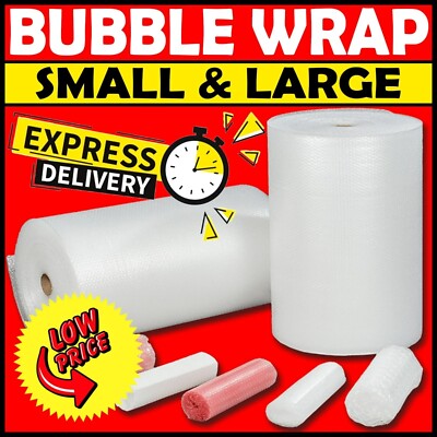 BUBBLE WRAP LARGE & SMALL - 300mm 500mm 750mm 1000mm 1200mm ROLLS x 10m 50m 100m | eBay UK