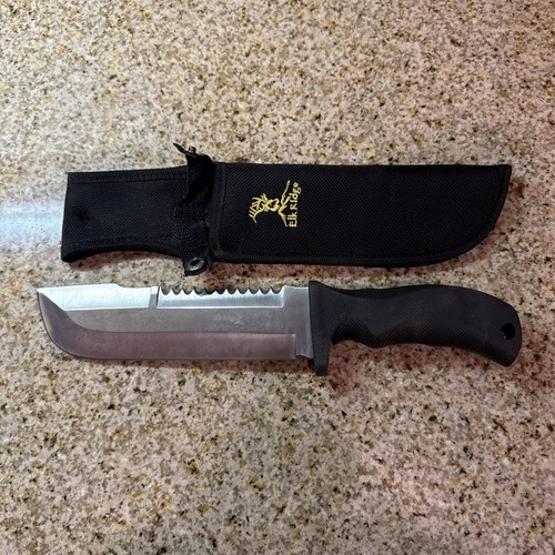12.5" ELK RIDGE FIXED BLADE FULL TANG HUNTING KNIFE SHEATH RAZOR SHARP BLADE | eBay