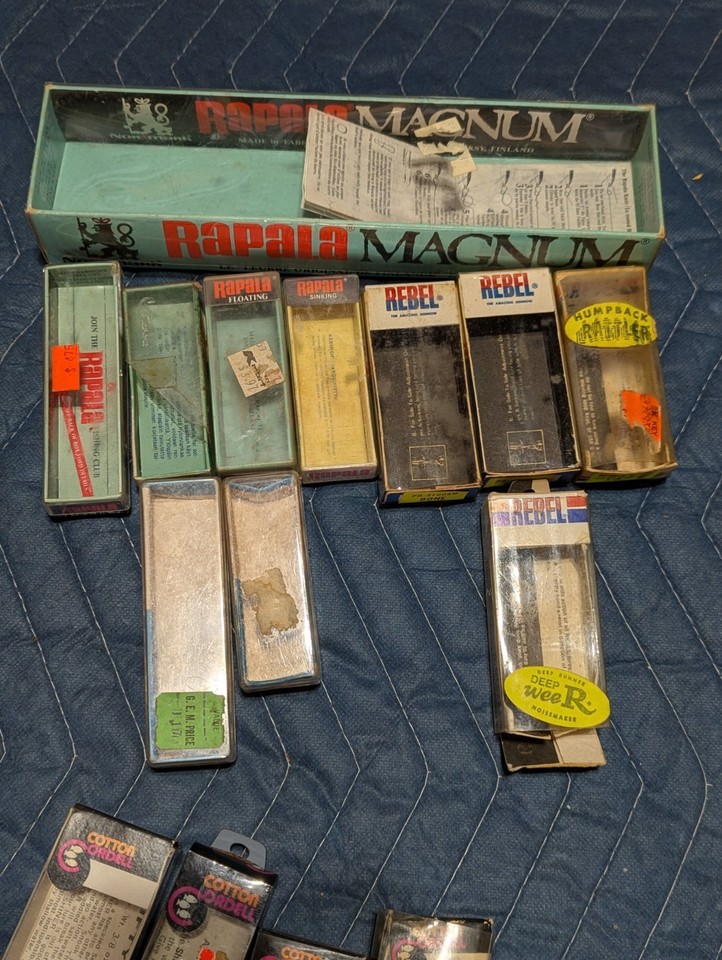 Large Mixed Lot of Empty Vintage Fishing Lure Boxes - 54 Total | eBay