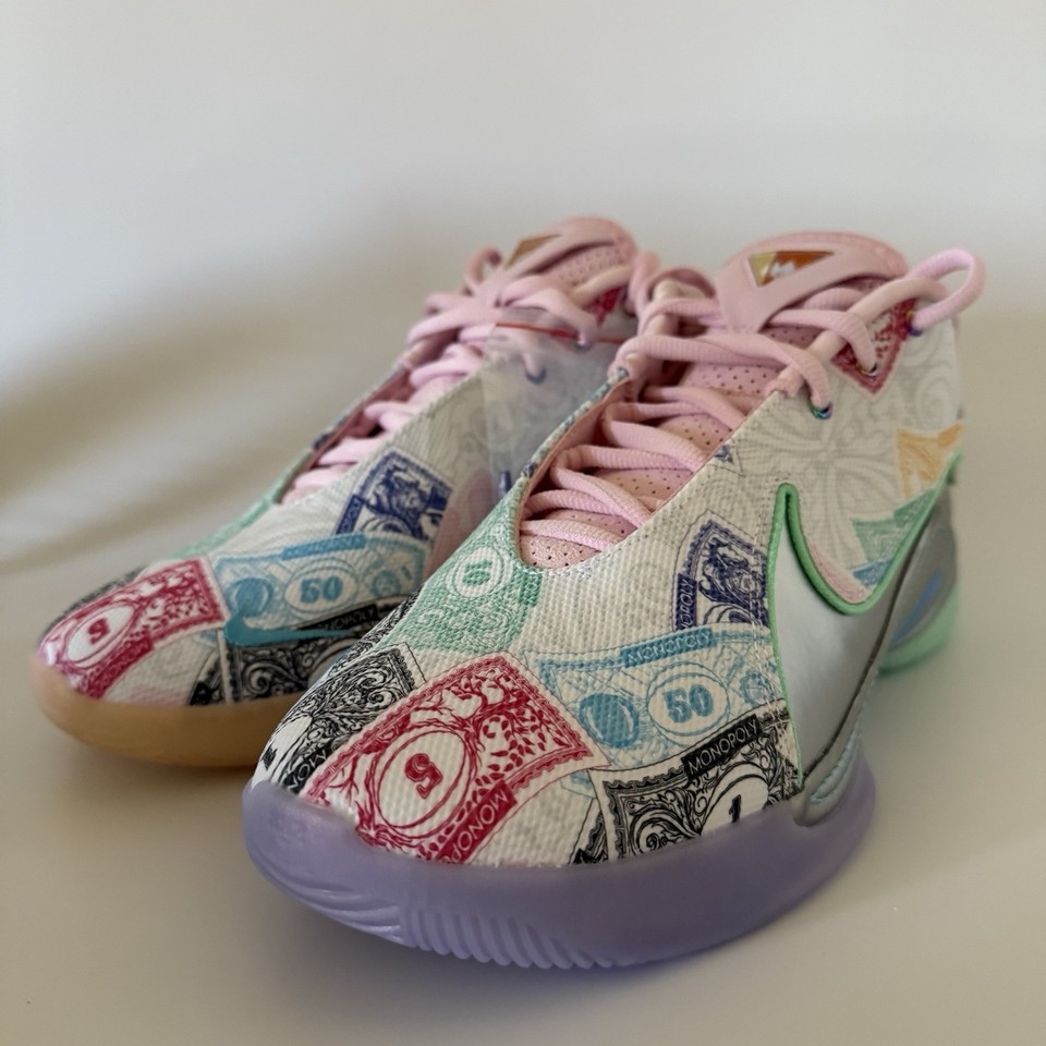 Nike Men 10.5 Monopoly x LeBron 22 QS ‘Currency’ Basketball Shoes ...