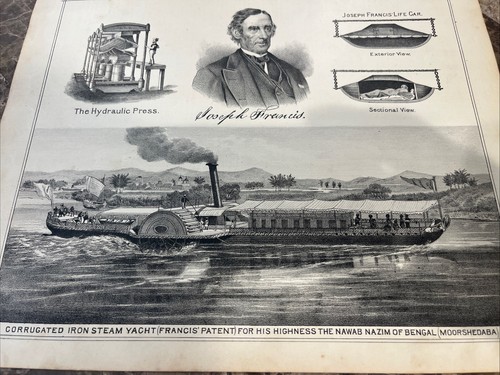Original 1878 Inventor Joseph Francis Iron Steam Yacht & Life Car ...