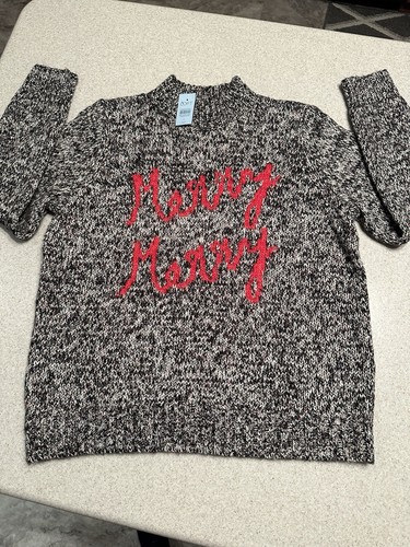 LOFT "Merry Merry" Women's Mock Neck Petite Large Sweater Marled Gray ...