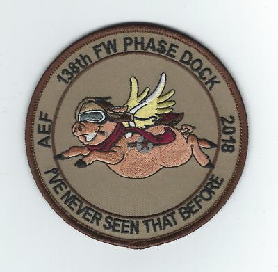 138th FIGHTER WING PHASE DOCK AEF 2018 !!NEW!! patch | eBay