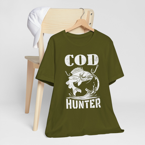 Personalised Cod Hunter T-Shirt, Custom Hunter Name on Back, Father's ...