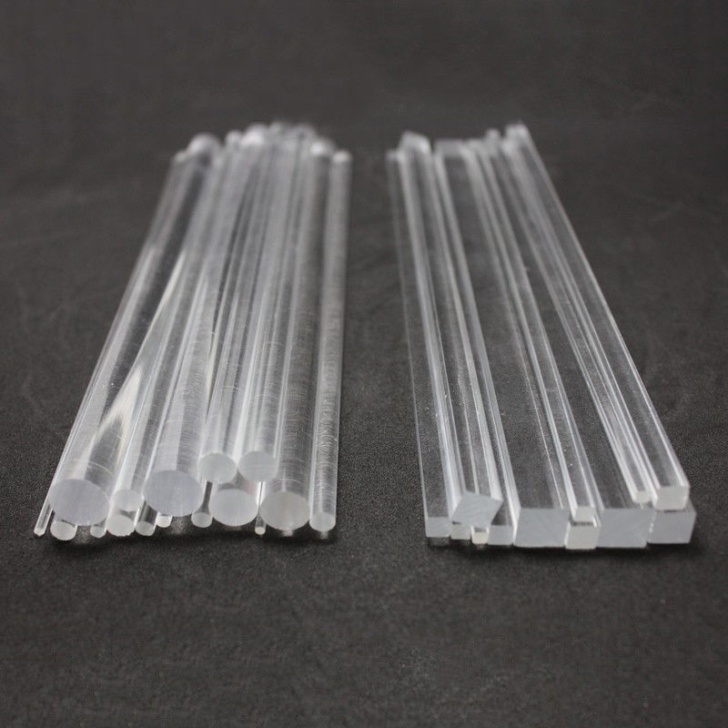 Clear Acrylic Perspex Round Rod Circular Bar Square Rod Bar 100/200 ...