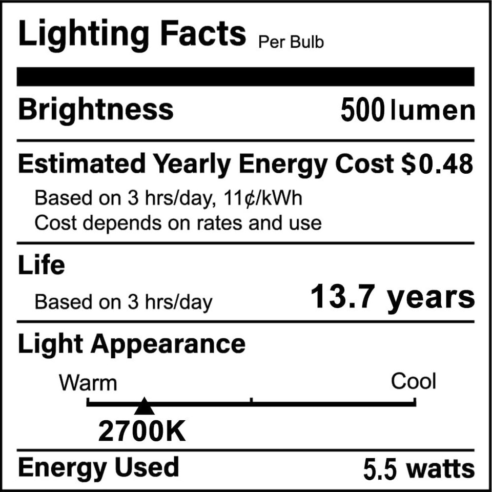 12X C35 LED Edison Bulbs Candelabra Bulbs E12 5.5W 60W Dimmable 2700K ...