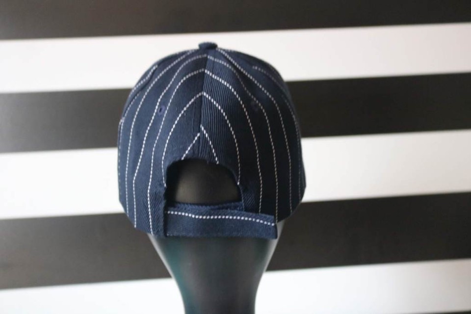 Navy Striped Baseball Cap - NY New York - Wool Blend One Size | eBay