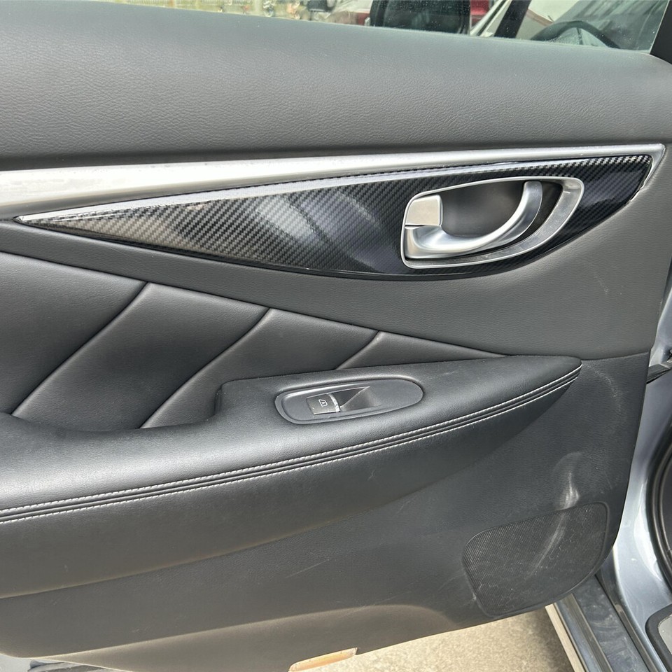For Infiniti Q50 2014-2020 Glossy black Pattern Interior DIY Trim ...