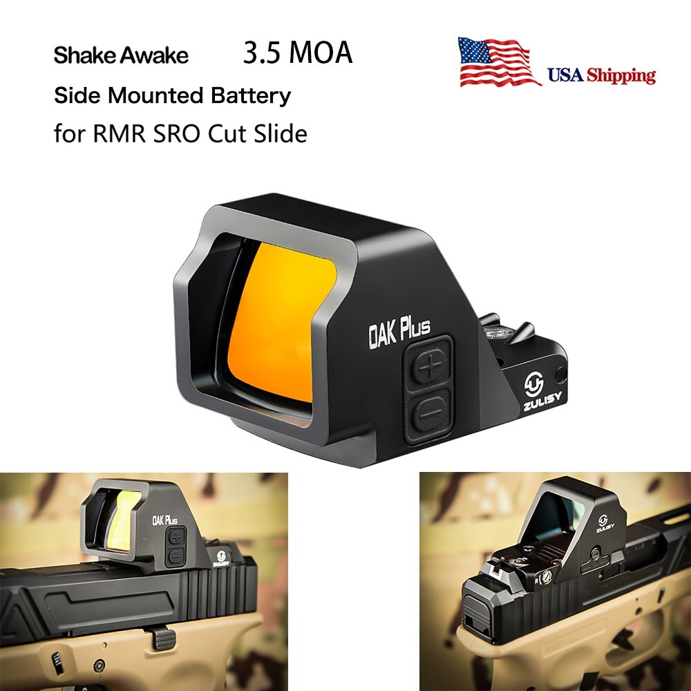 1x26mm Big Window Red Dot Sight OAKPLUS for RMR Cut Slide Adapter Plate ...