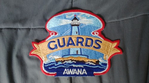 Vintage Large AWANA GUARDS Embroidered Patch 5.5 x 6 Lighthouse Beacon ...