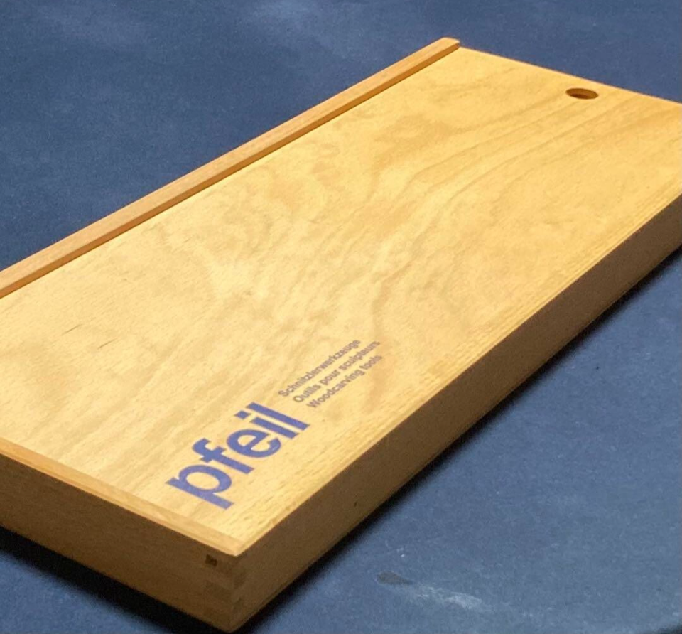 Swiss made chisels Pfeil signed Woodcarving tools set of 18 Unused w ...