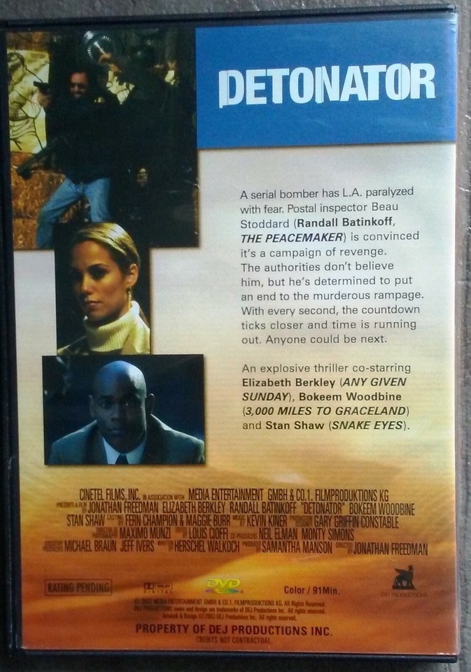 Detonator (DVD) - Screener - Rare - see notes 733807567253| eBay